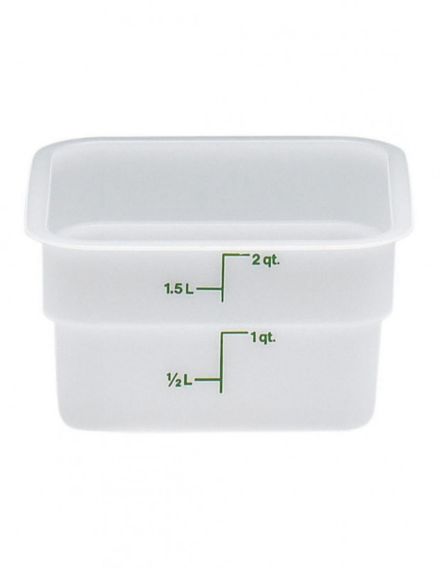 Buy Cambro 2SFSP148 2 Qt. White Poly CamSquare® Food Storage Container ...