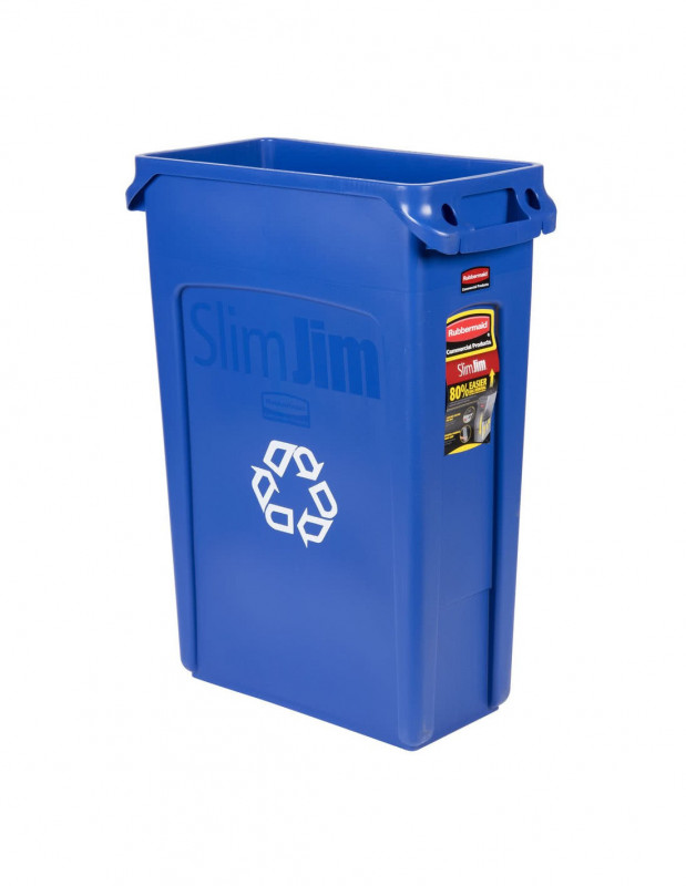 Buy Rubbermaid FG354007BLUE Slim Jim 23 Gallon Blue Container in the KSA