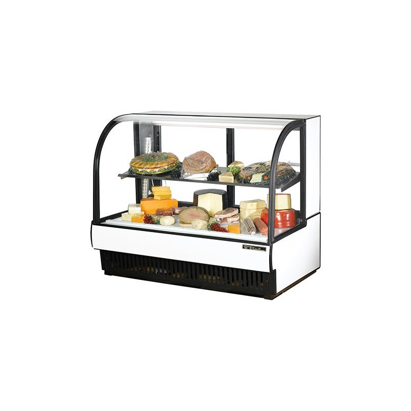 True TCGR-59-CD Curved Glass Refrigerated Cold Deli Case