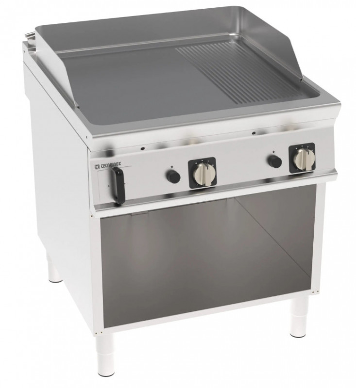 Tecnoinox FTR8FG9 Ribbed Gas Griddle with Open Cabinet
