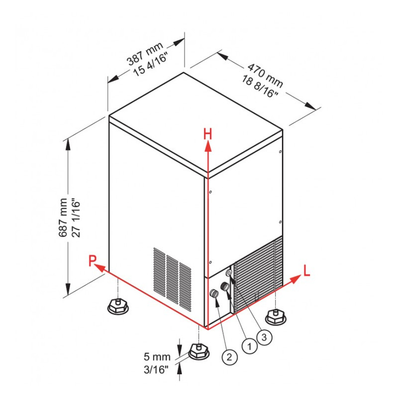 Brema CB249A Self Contained Ice Cube Maker – 29kg/24h