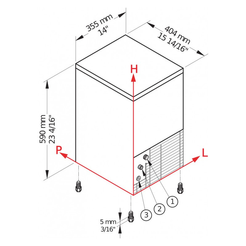Brema CB184, Self-Contained Ice Maker - 22 Kg