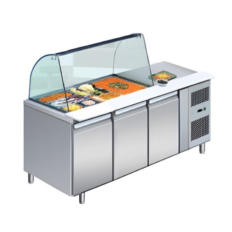 Buy COOL HEAD (GN3100SALG) Salad Display Refrigerator with Three Doors ...