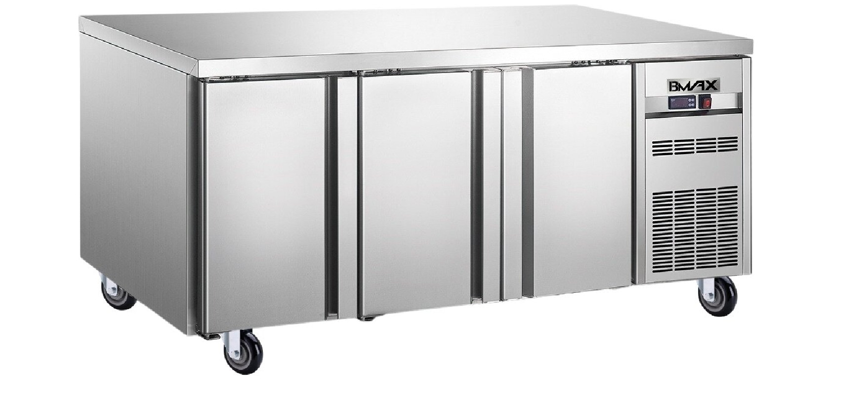Bmax TD0.4BL2F, Three Doors Worktop Undercounter Freezer - 400L