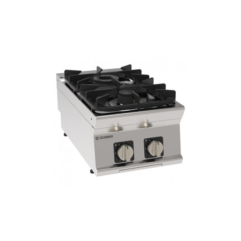 Tecnoinox PCG4G7 (713001), 2 BURNERS GAS BOILING TOP WITH CAST IRON GRIDS TOP