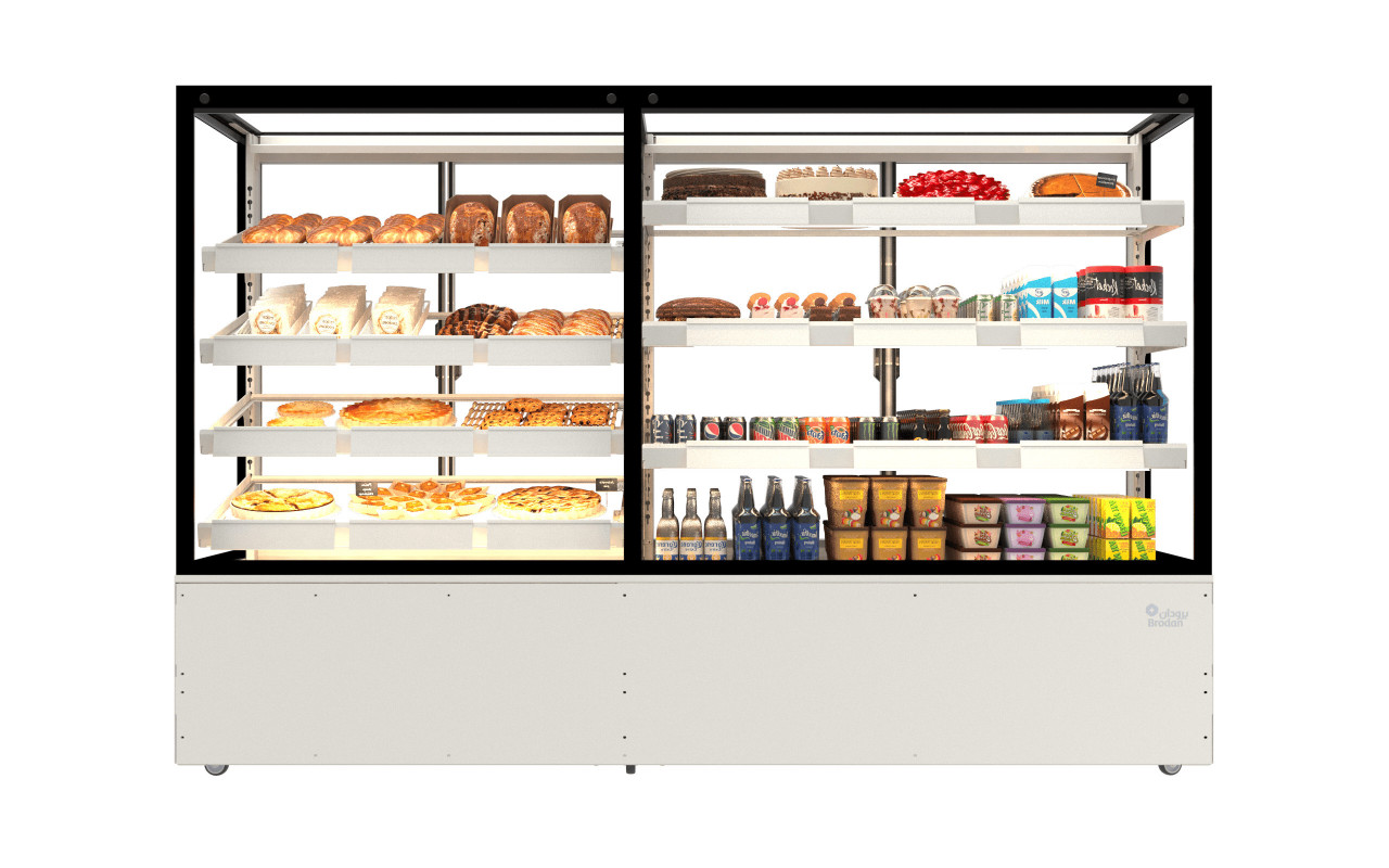 Brodan Dual Zone Display Case (SOUDA-CRRA), 2.1m, Right Refrigerated ...