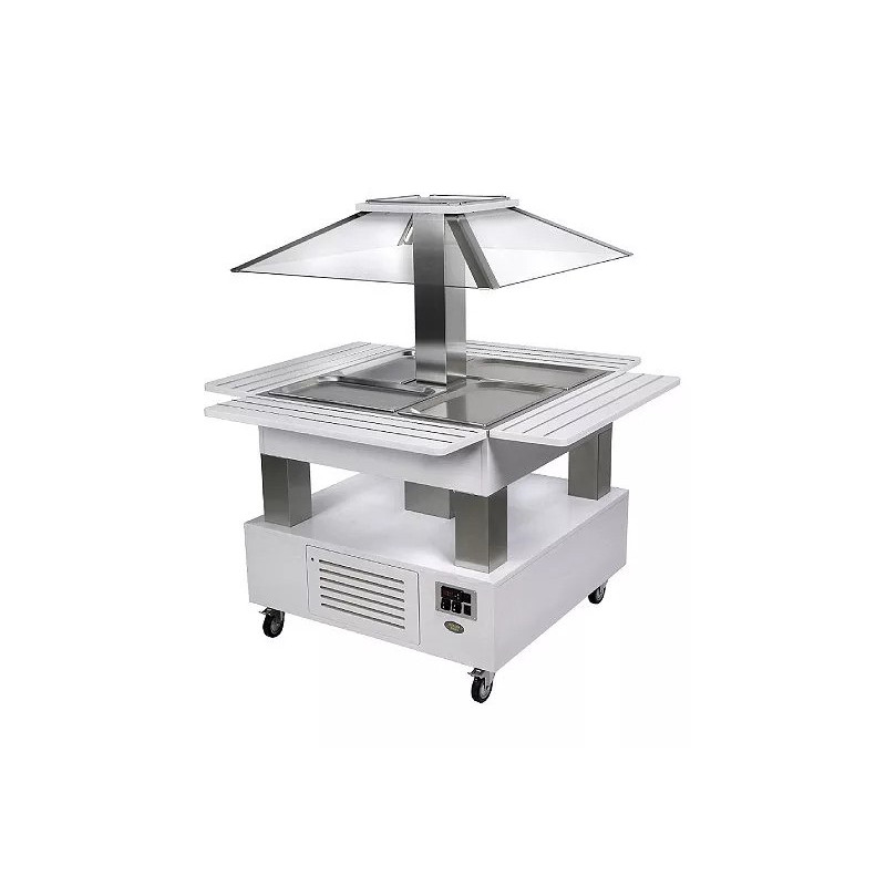 Roller Grill SBC 40 F, Motorized Square Cold Buffet Bar, 4/1 GN
