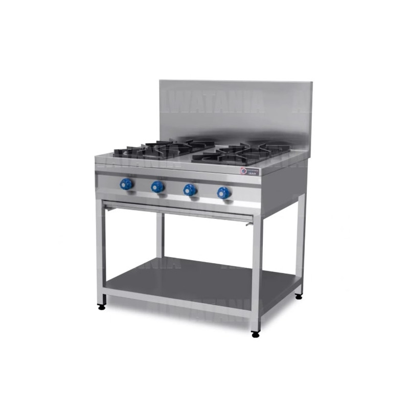 Alwatania Factory OV4-100, 4 Burners Gas Stove, Cast Iron, 1000 mm